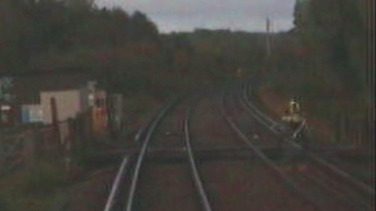Cyclist almost hit by train on level crossing in Kent | UK News | Sky News