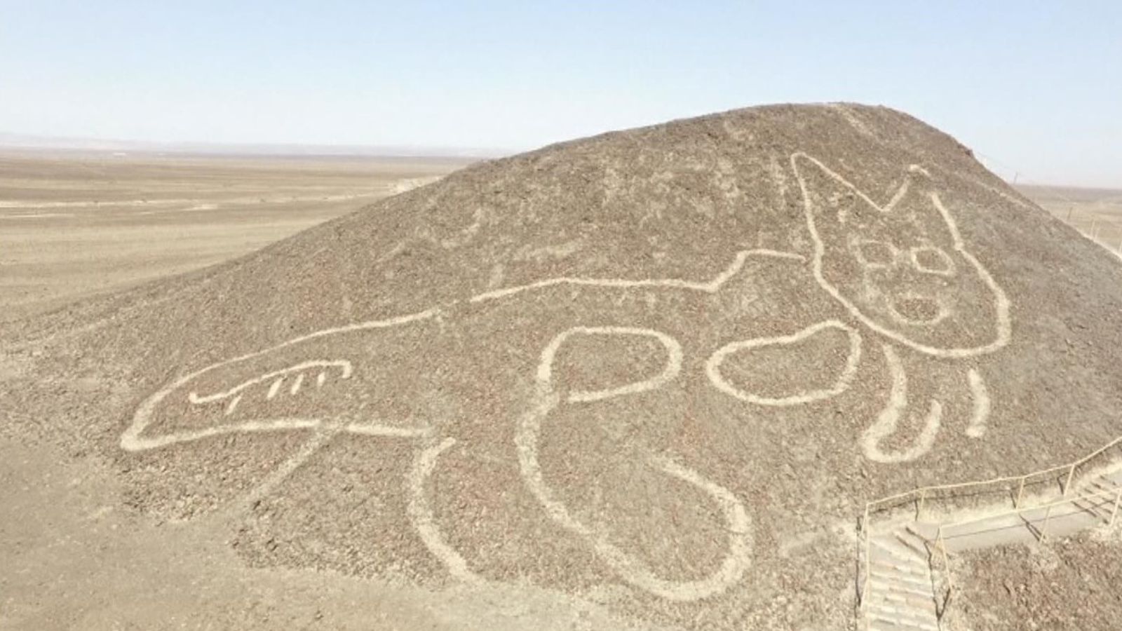 Drone footage of new Nazca geoglyph discovery | World News | Sky News