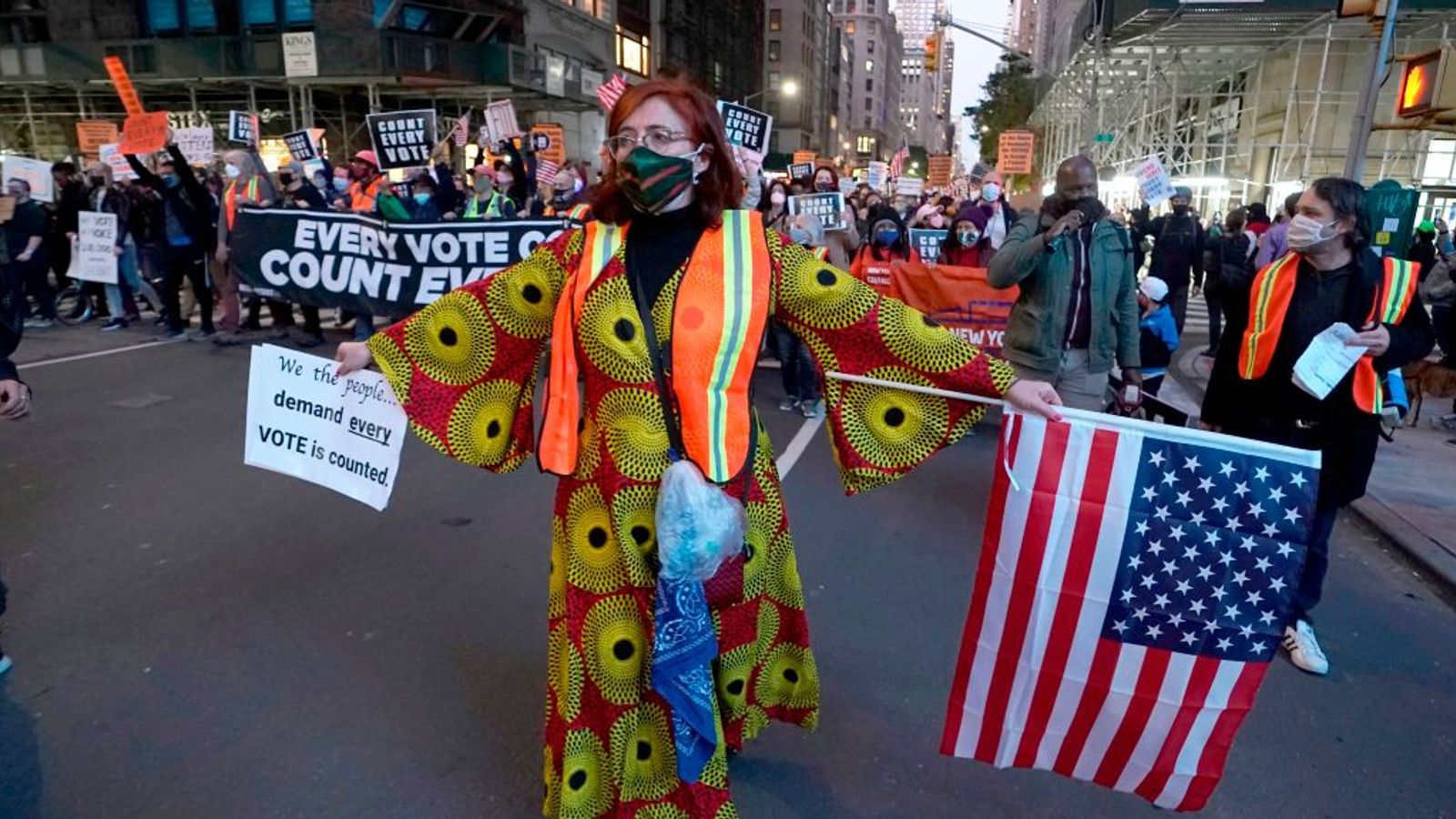 US election 2020: Trump supporters - some armed with rifles - gather ...