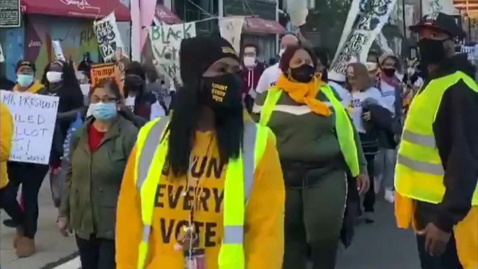 US elections: Hundreds march to demand all votes counted | US News ...