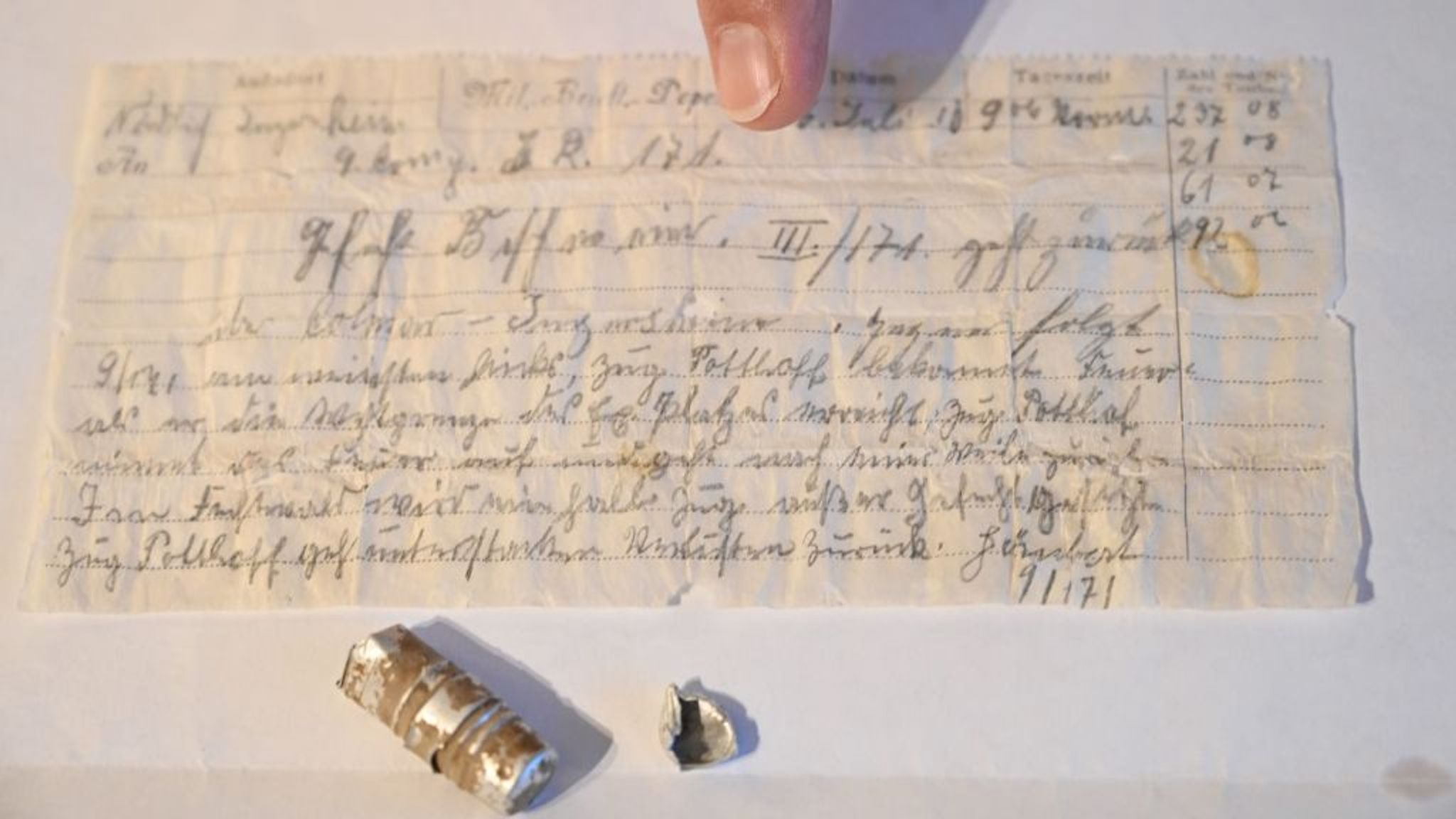 100-year old carrier pigeon message from soldier found in French field ...