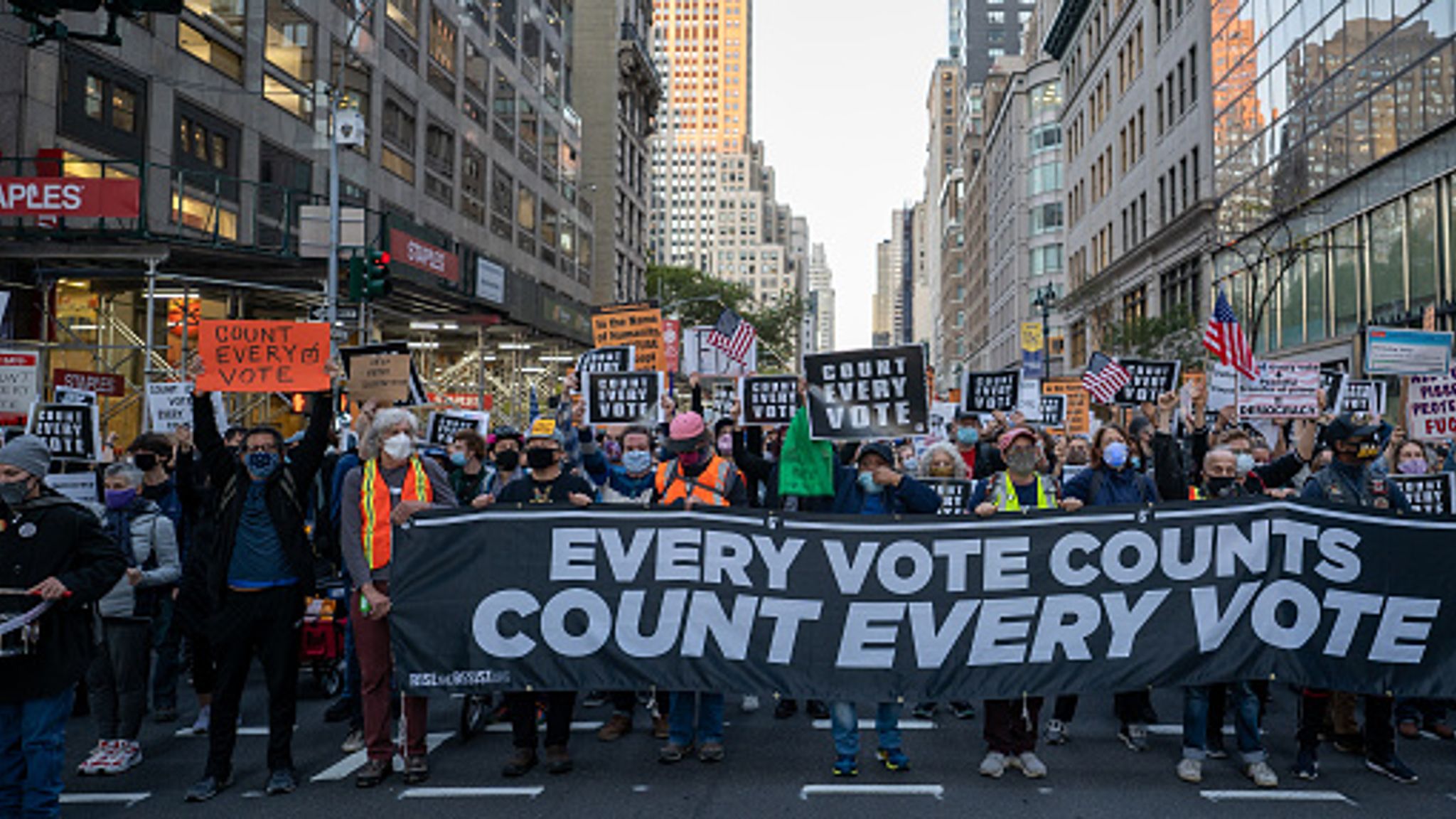 US election 2020: 'Count every vote' protests sweep cities as Trump ...