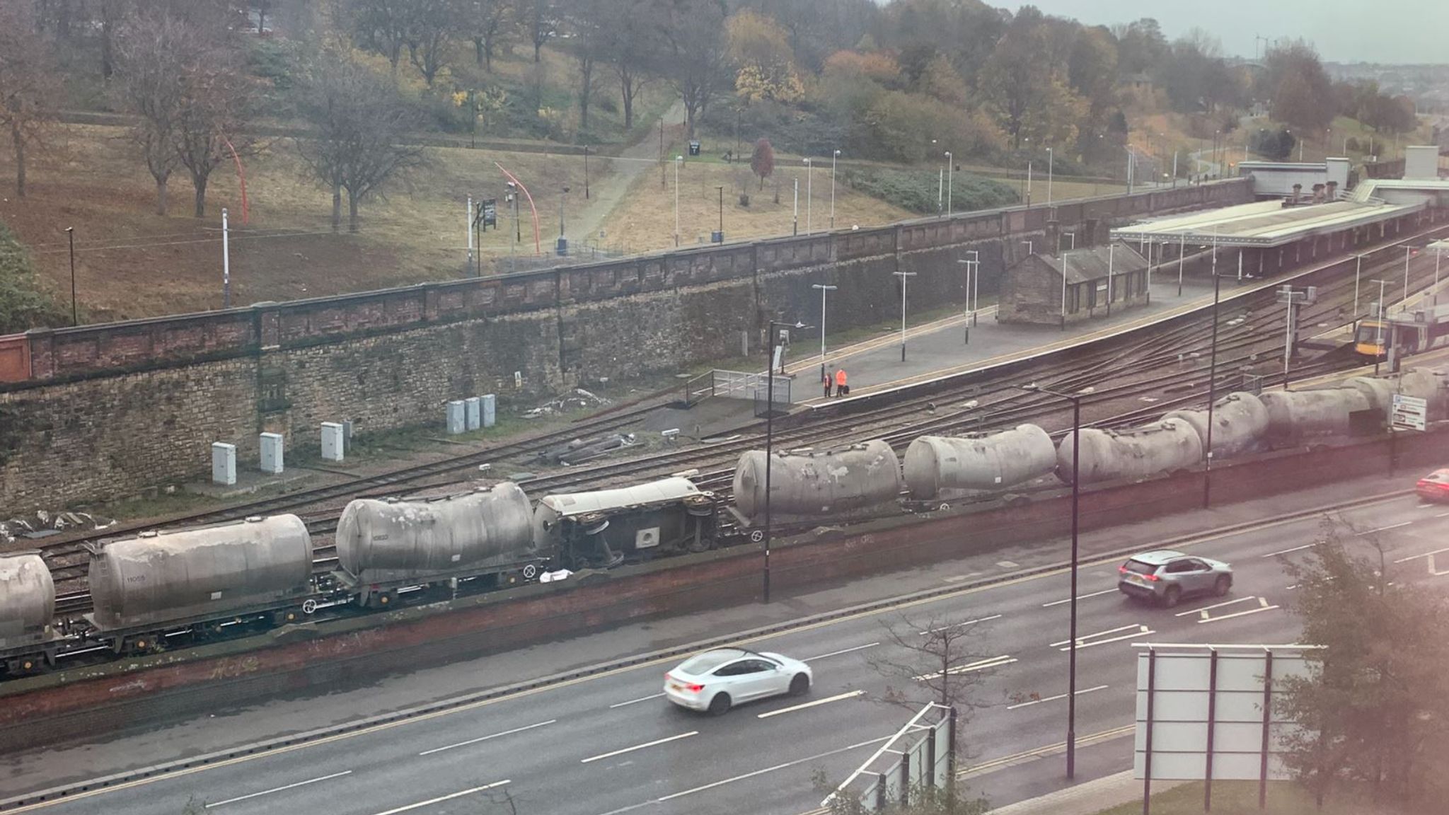 All lines through Sheffield blocked as freight train derails | UK News ...