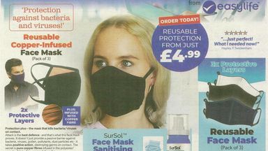 Coronavirus: Reusable copper face mask advert banned over 'destroying ...