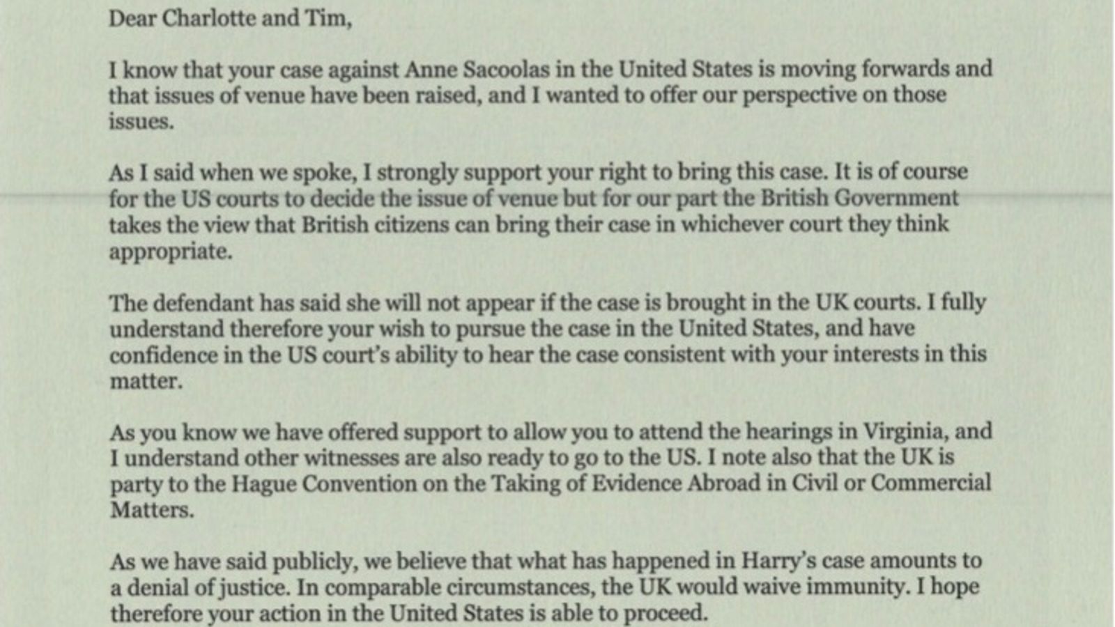 Harry Dunn death: Foreign secretary 'strongly' backs family's claim for ...