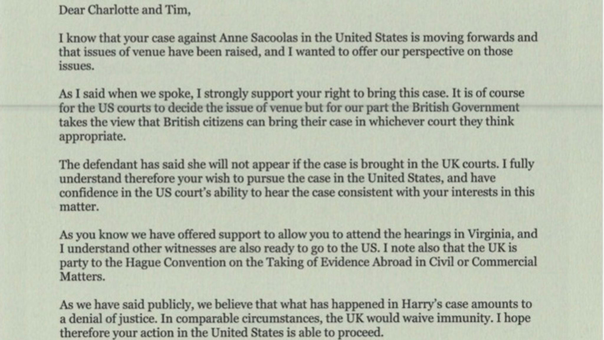 Harry Dunn death: Foreign secretary 'strongly' backs family's claim for ...