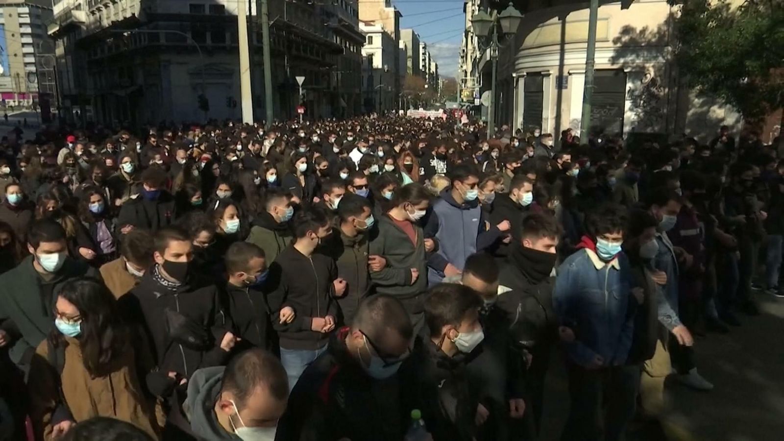 Greek students protest policing measures on campuses | World News | Sky ...