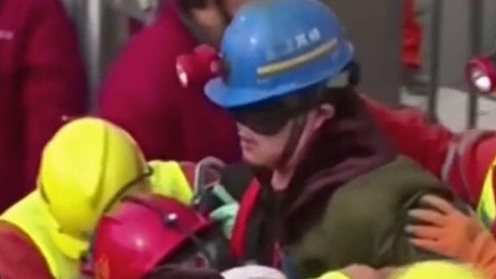 Miners rescued after mine collapse in China | World News | Sky News