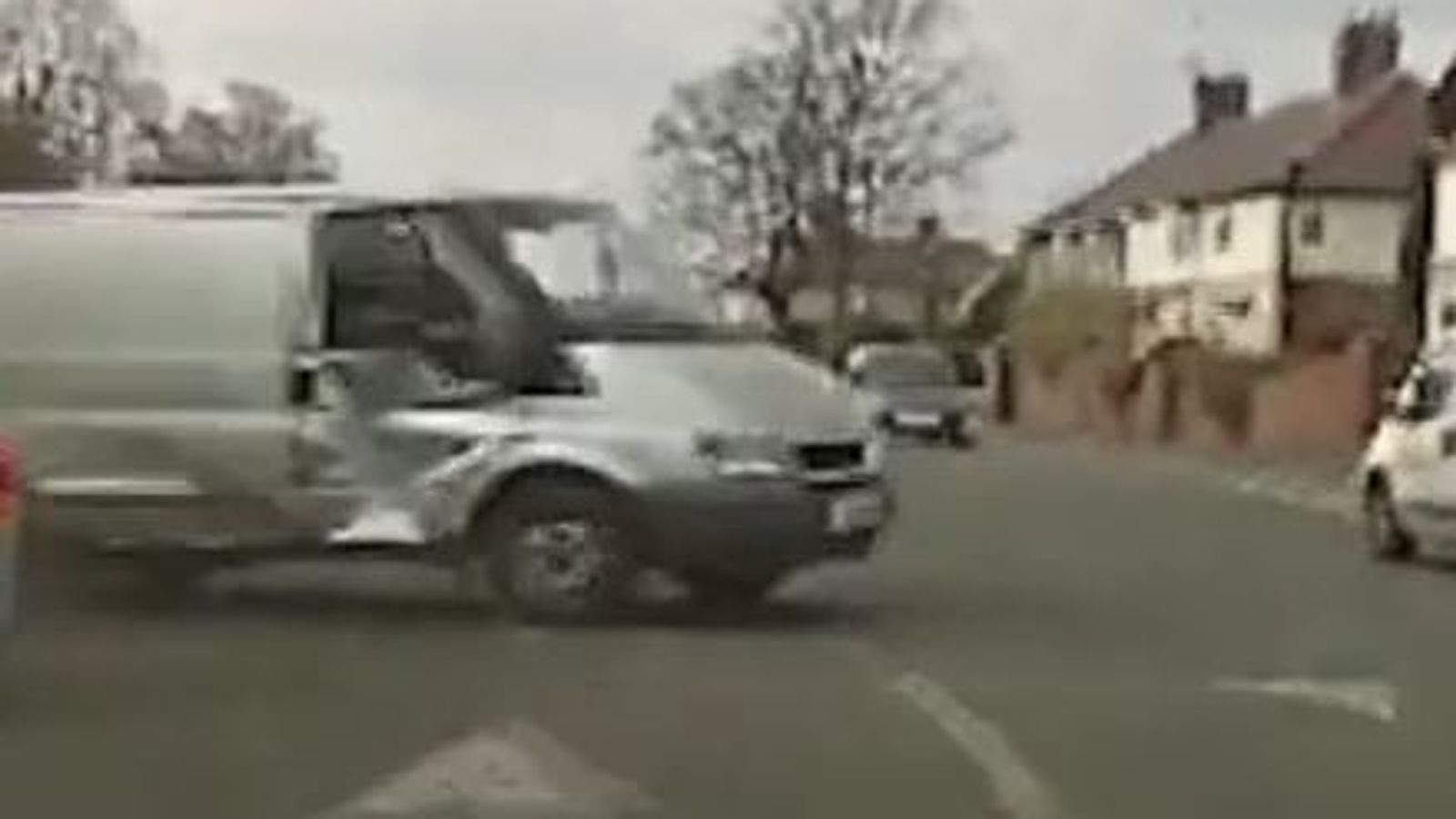 Police ram van to end chase in Doncaster | UK News | Sky News