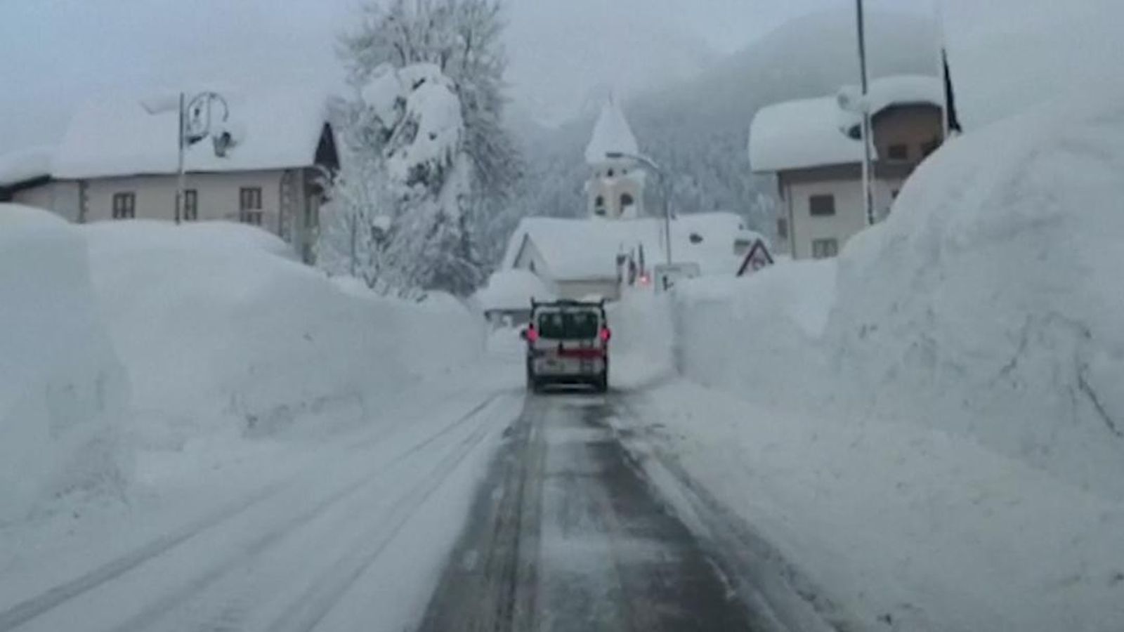 Italian mountain town of Sappada buried in 2m of snow | UK News | Sky News