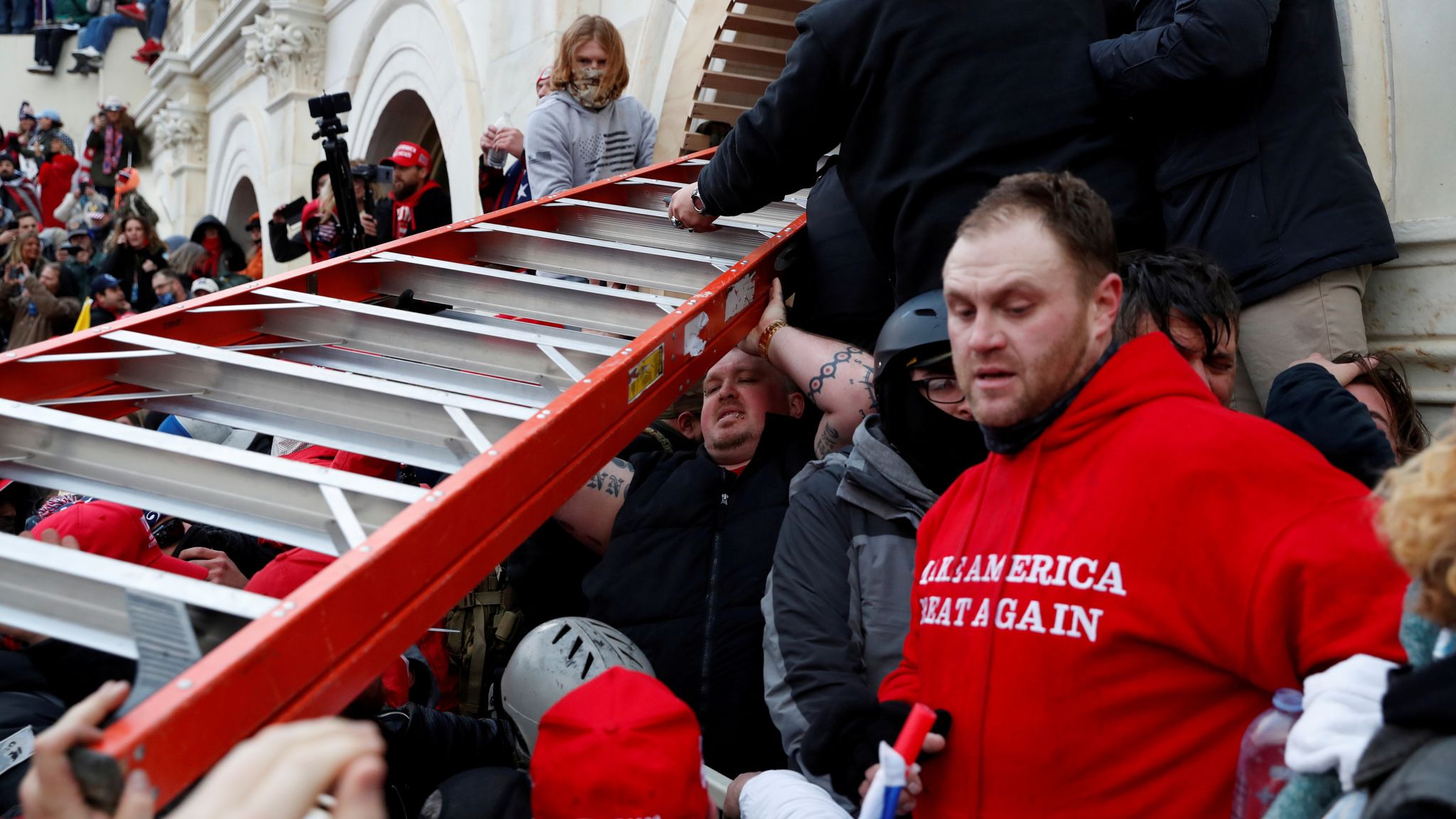 In pictures: Pro-Trump mob storms the Capitol | World News | Sky News