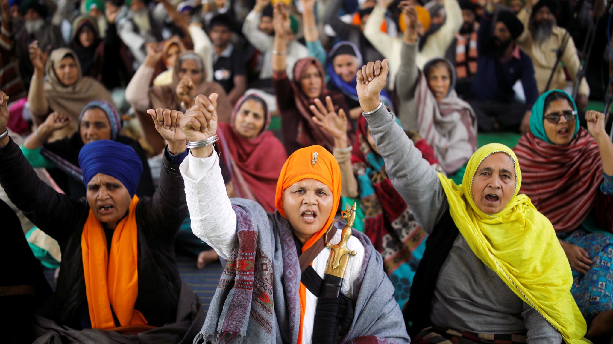 India cuts internet near New Delhi as hundreds of farmers begin hunger ...