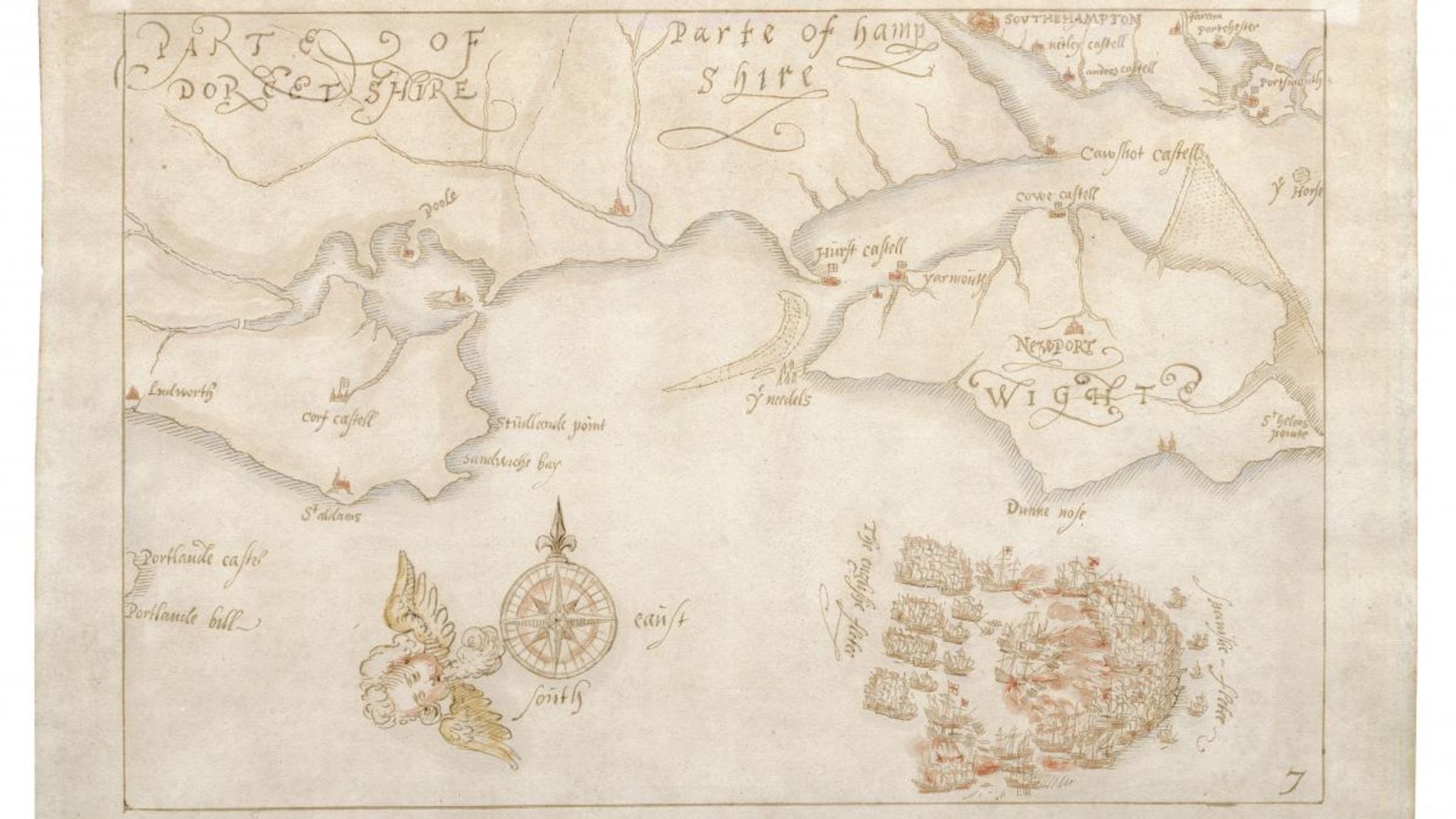 Spanish Armada maps from 1589 depicting England's victory saved from ...