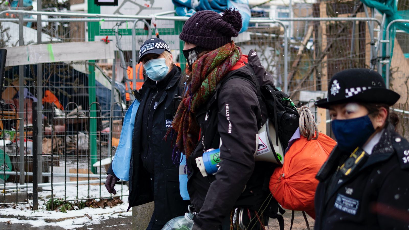 Climate protesters occupy tunnel at Highbury Corner to save trees | UK ...