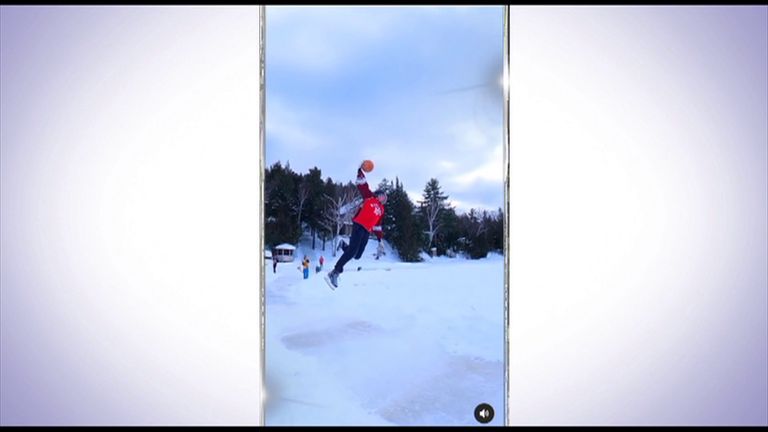 The incredible 'ice dunk' | Video | Watch TV Show | Sky Sports