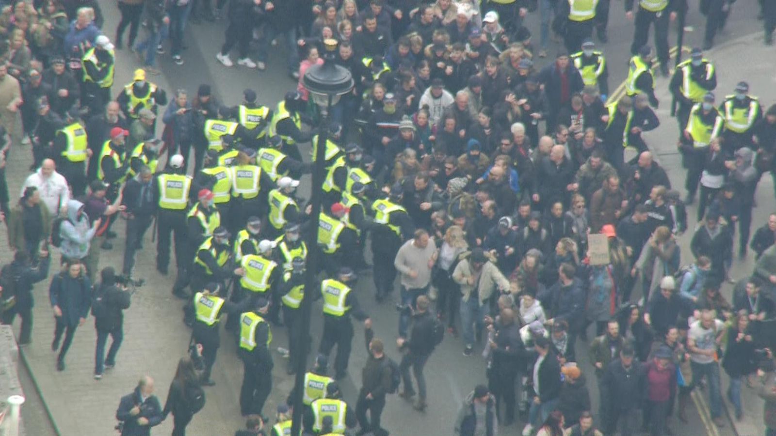 COVID-19: Hundreds take to London streets to protest against lockdown ...