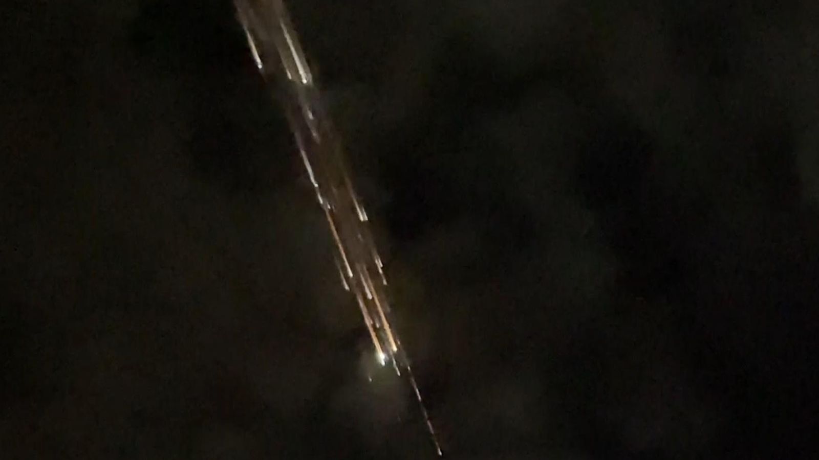 SpaceX rocket debris lights up night sky over US | World News | Sky News