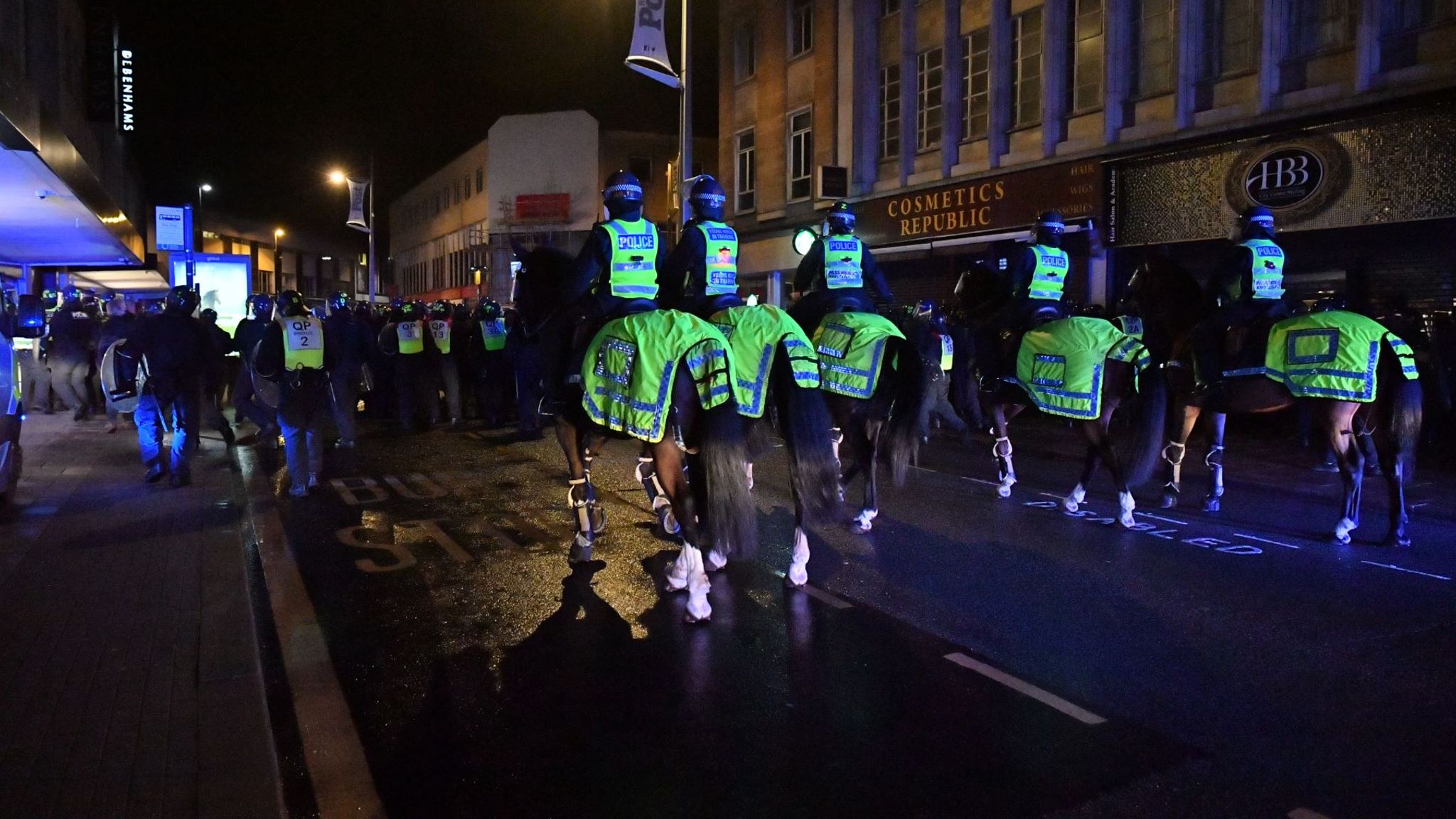 Bristol protest: Glass bottles thrown at police - and lasers shone in ...