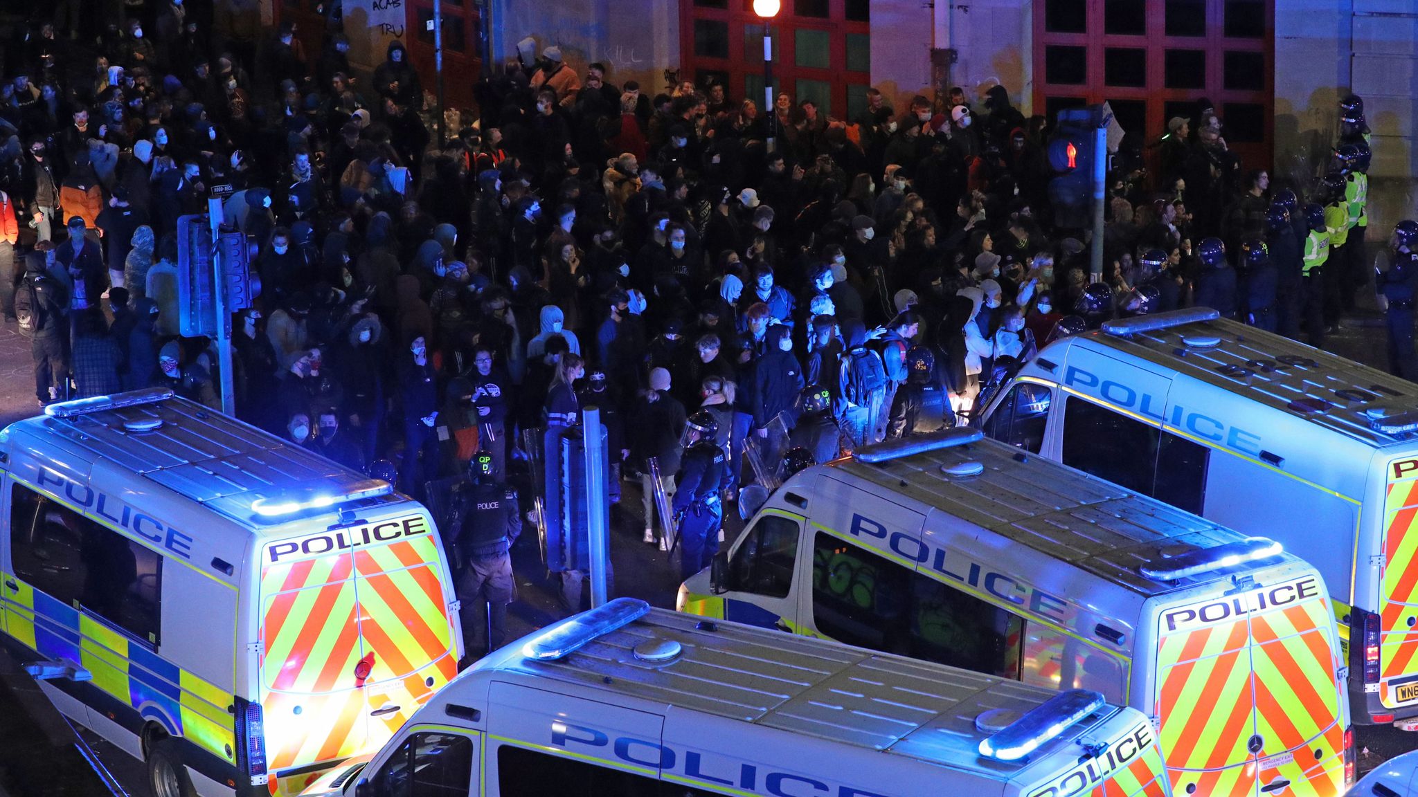 Bristol 'Kill the Bill' riot: Five sentenced over unrest outside ...