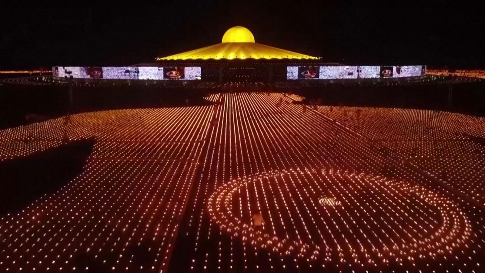 Earth Day: 300,000 candles lit to break world record | Sky News