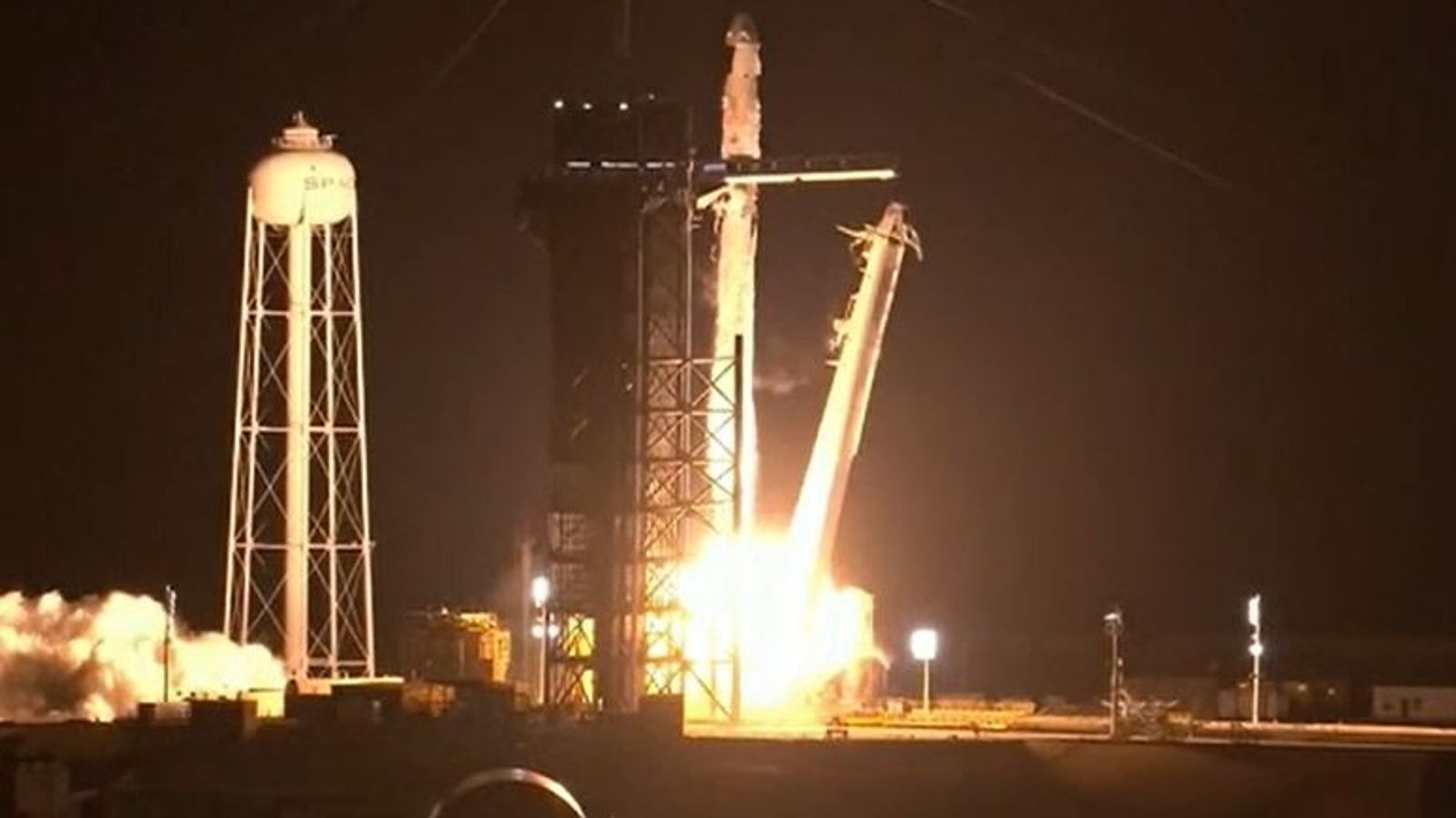 SpaceX launches four crew to ISS in recycled rocket | Science, Climate ...