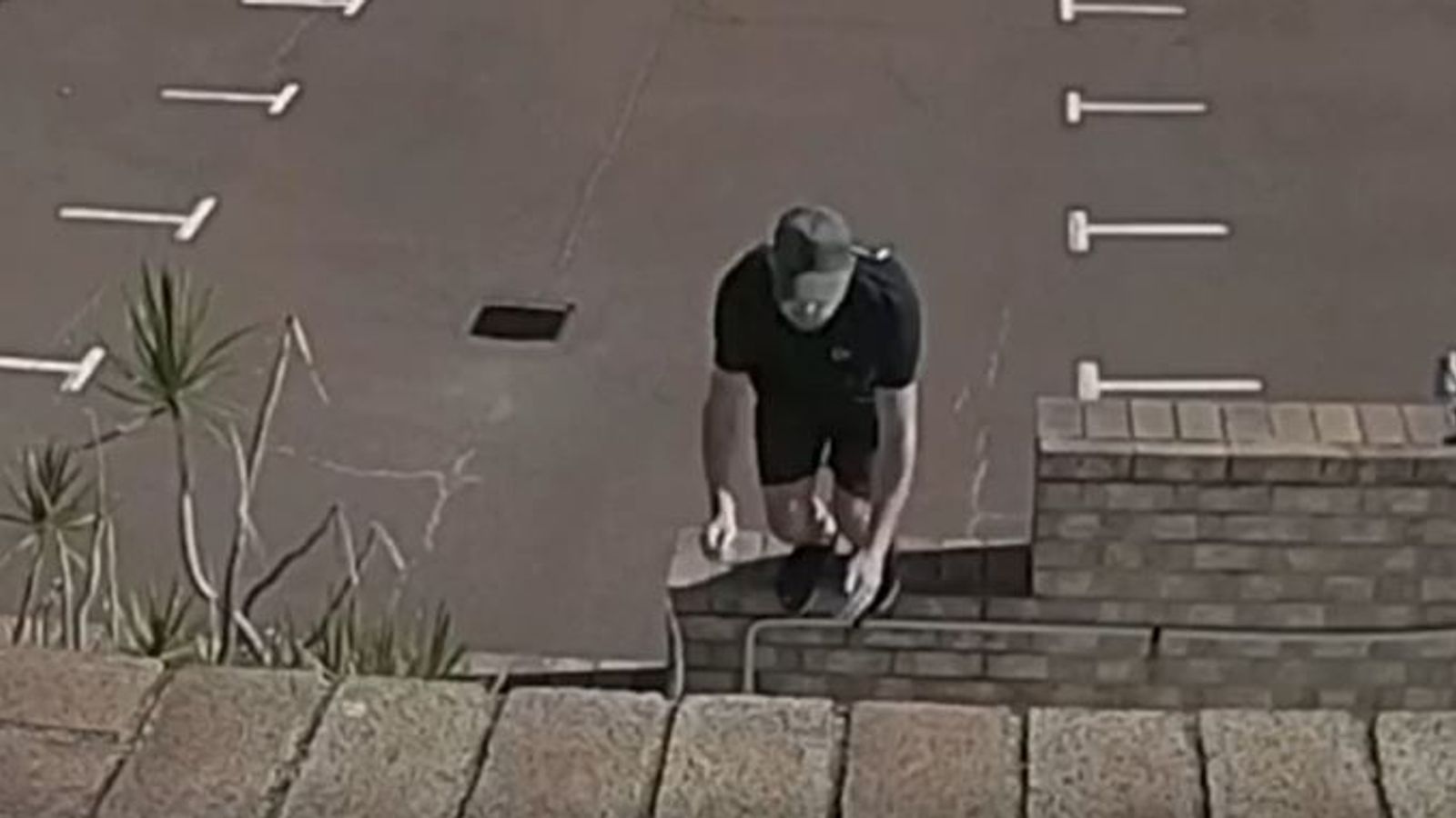 Parkour near-miss as wall collapses | Offbeat News | Sky News