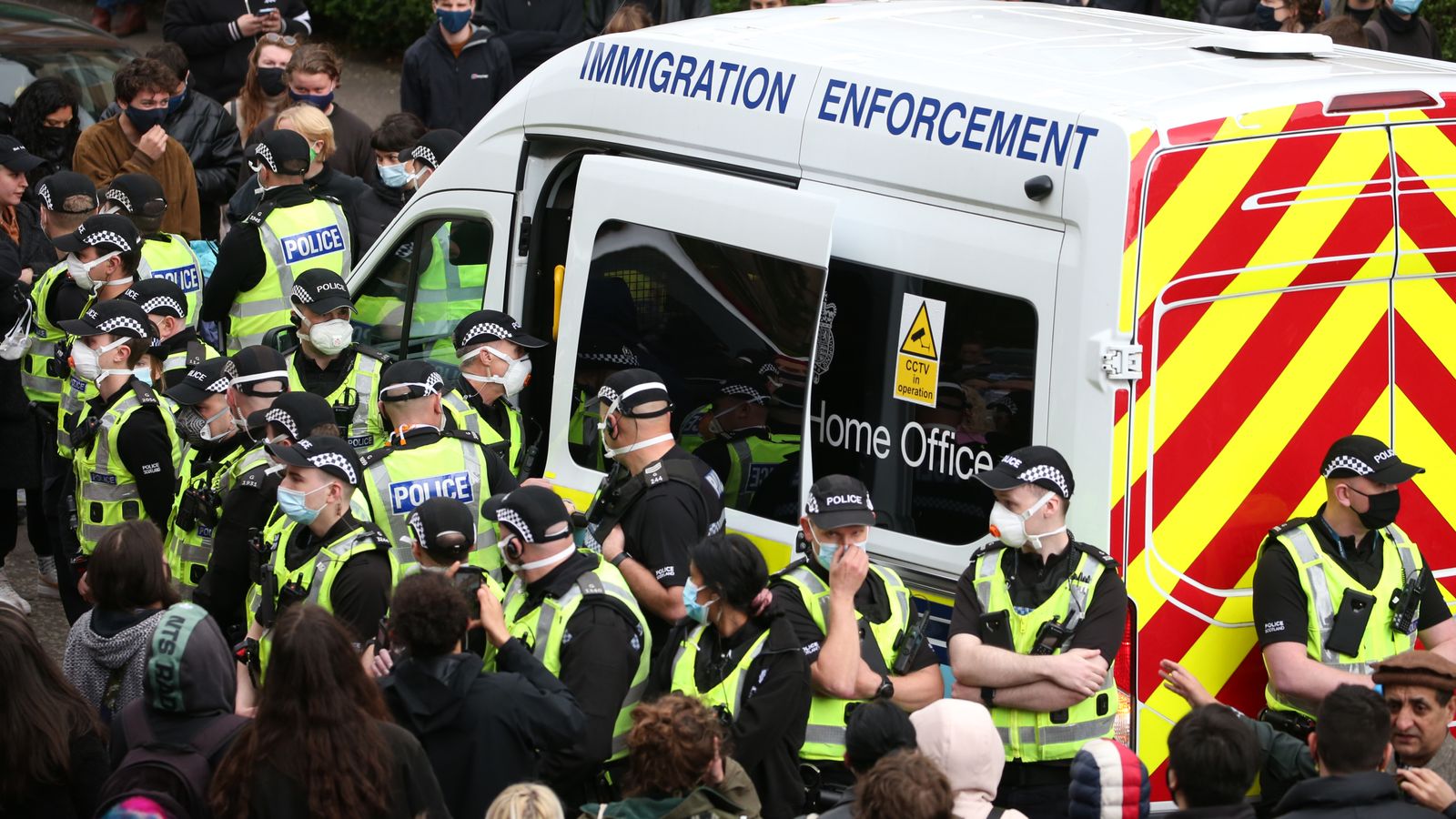 Glasgow Immigration Raid Men Detained By Home Office Released After