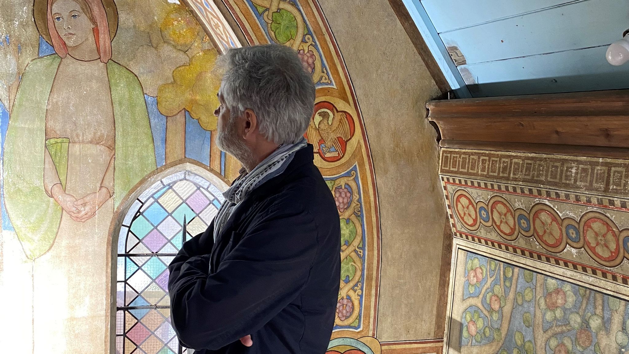 Surrey church restoring murals of 'national significance' by unheralded ...