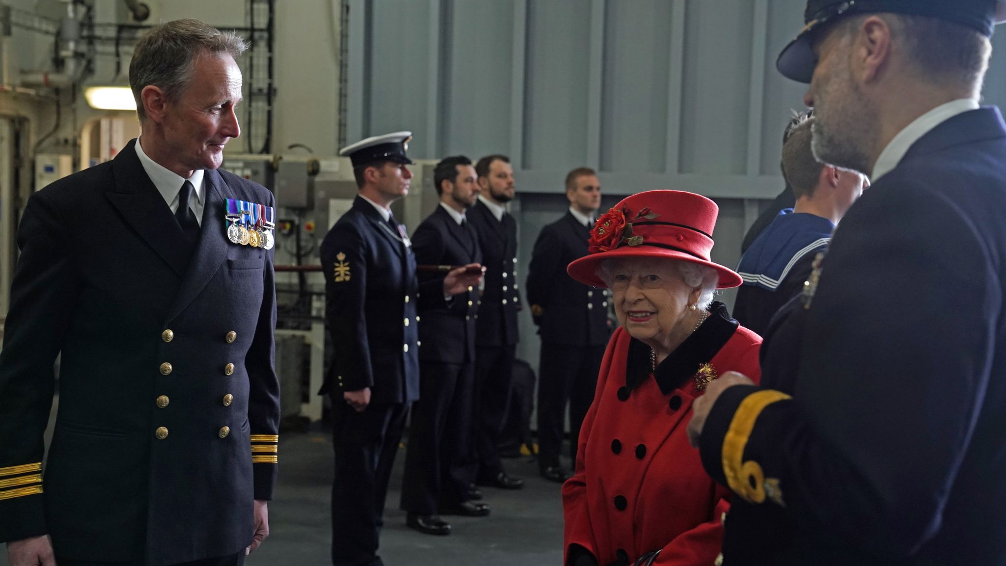 Queen visits HMS Queen Elizabeth ahead of its major military deployment ...
