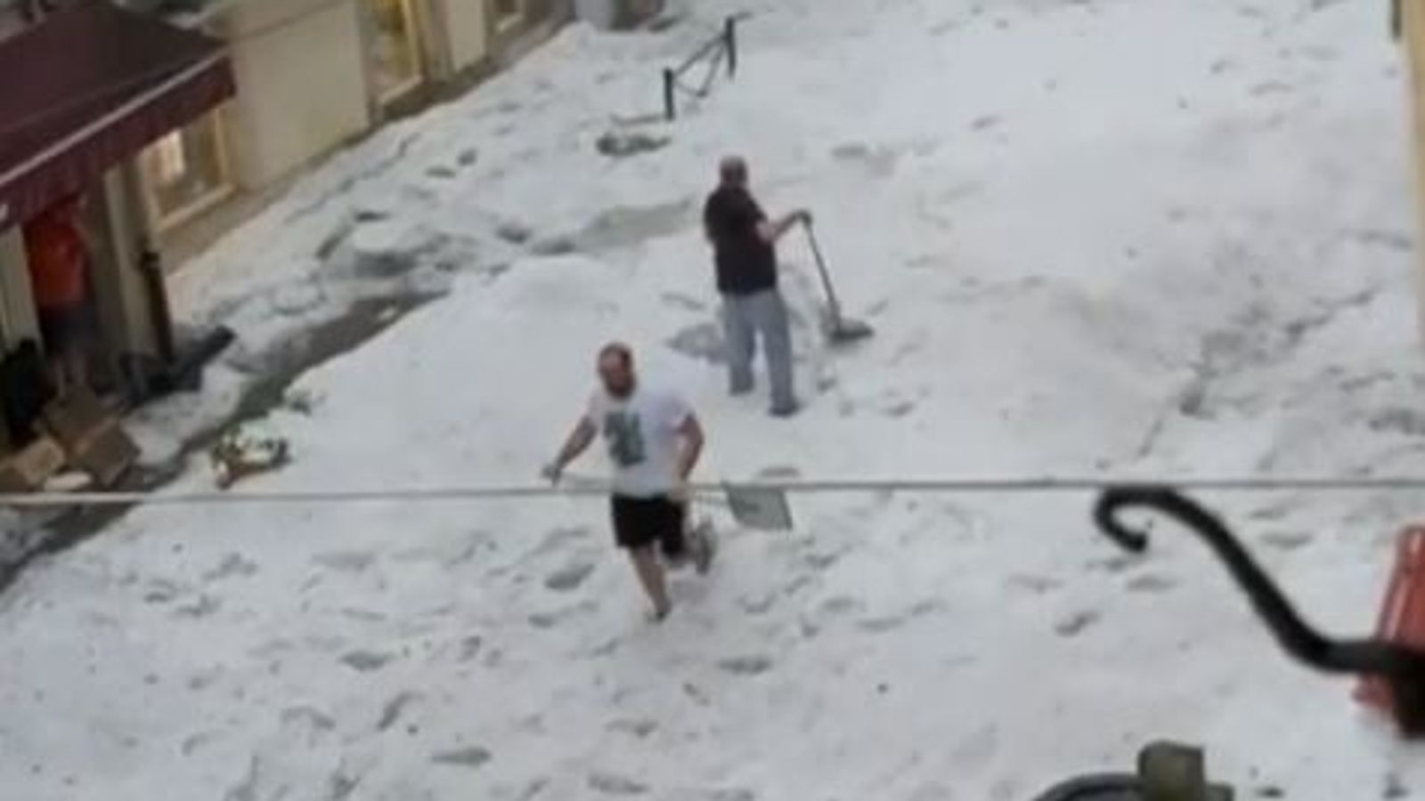 'Sea of hailstones' washes through French town after extreme storm ...