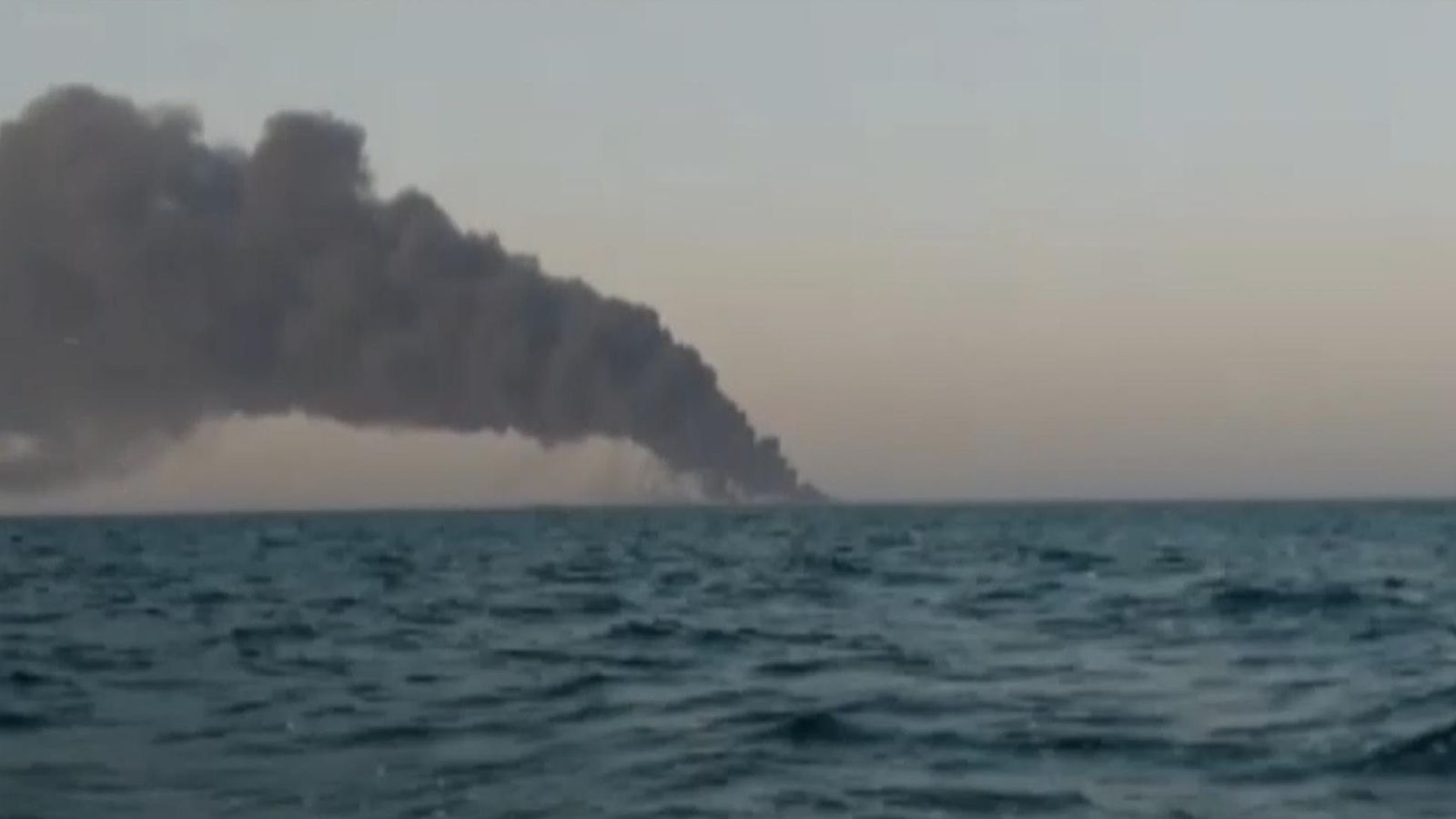 Iran's largest warship sinks after catching fire | World News | Sky News