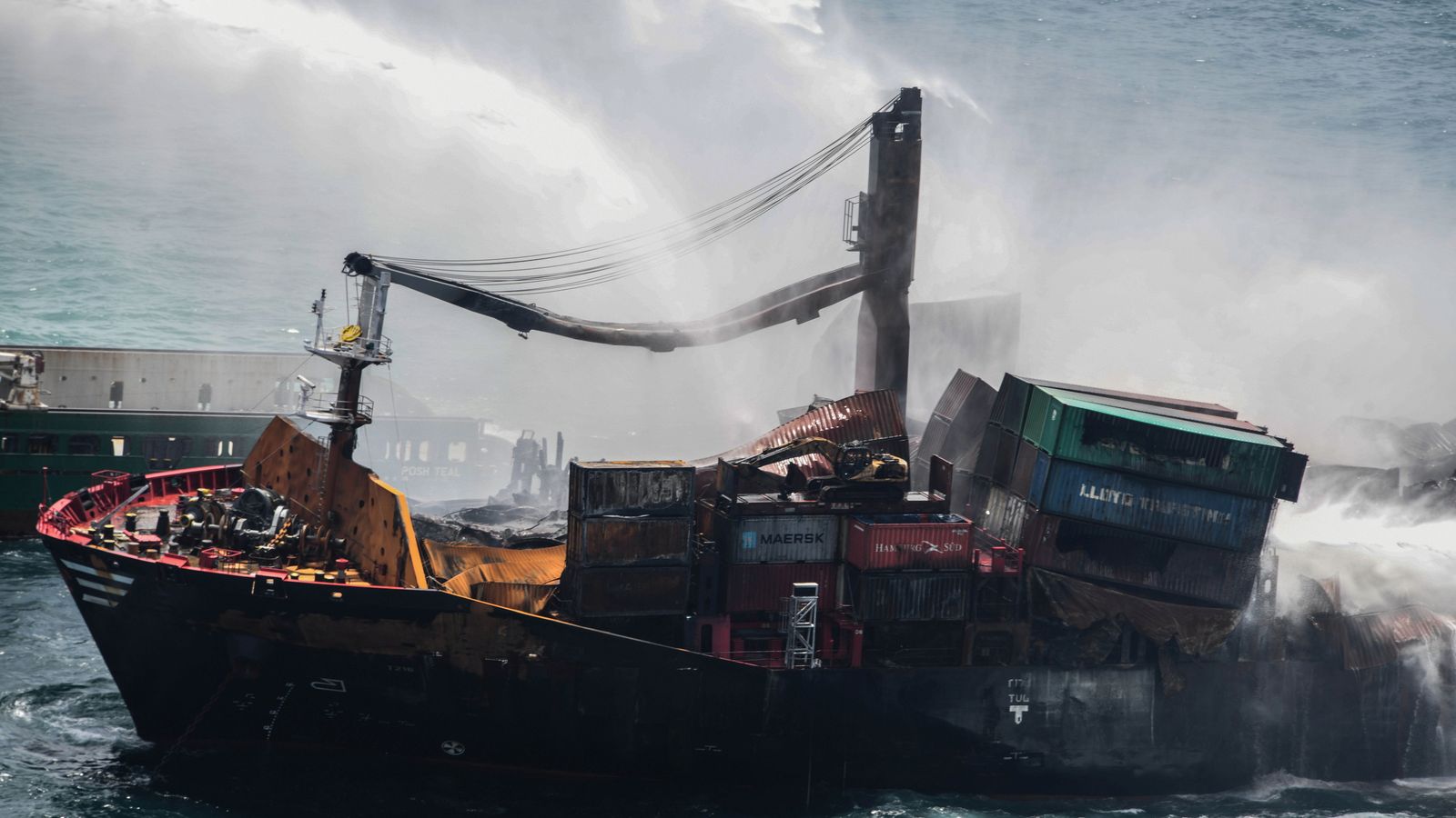 Sri Lanka: Fears of environmental disaster as chemical-laden cargo ship ...