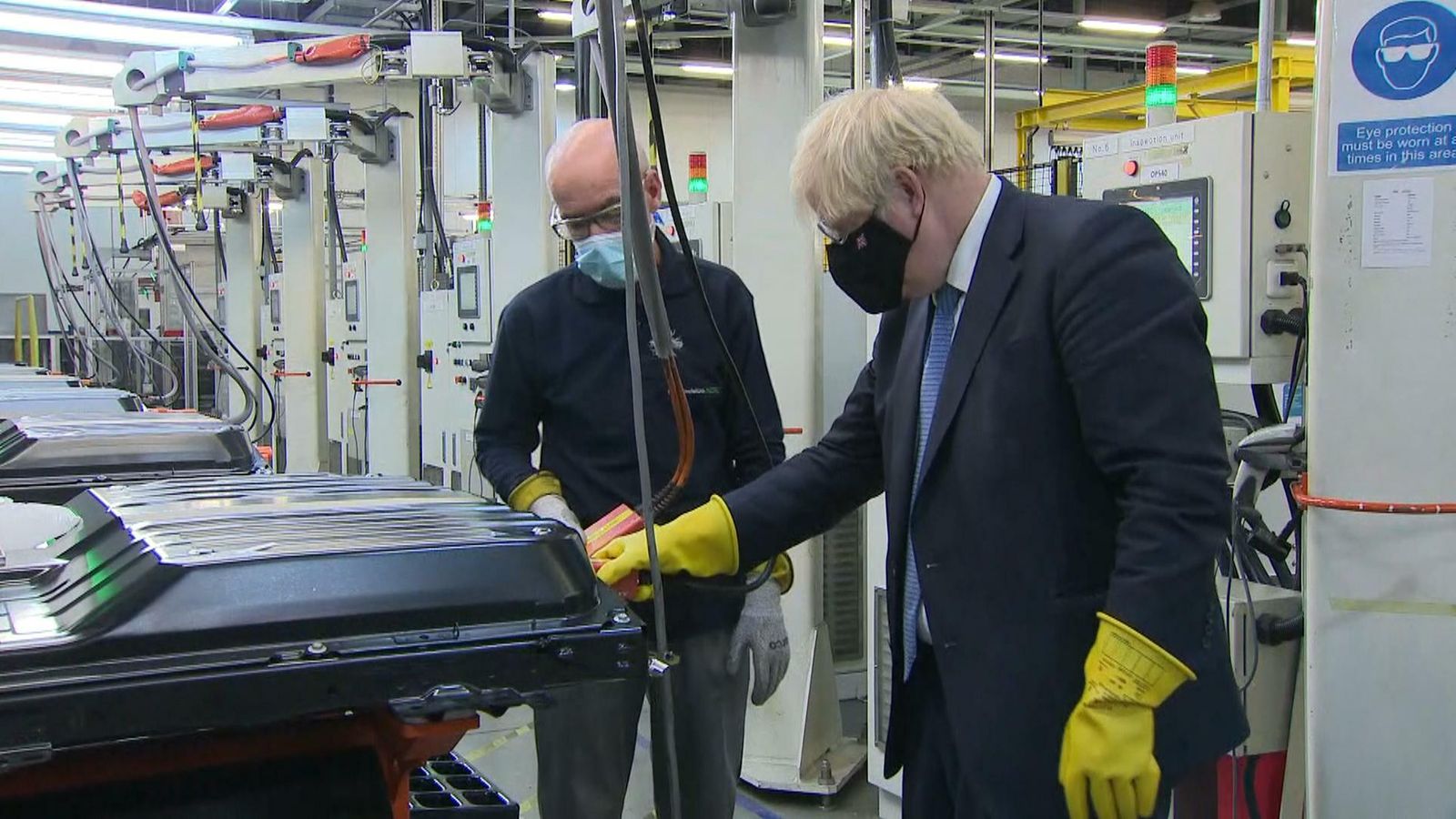 Boris Johnson tries his hand at car manufacturing after Nissan factory ...