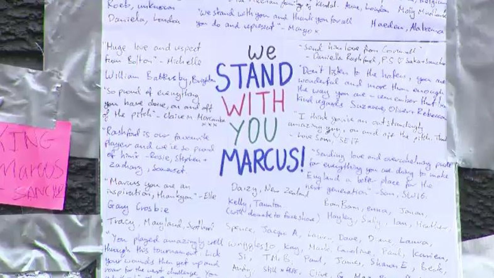 Marcus Rashford: England striker thanks fans who posted messages of ...