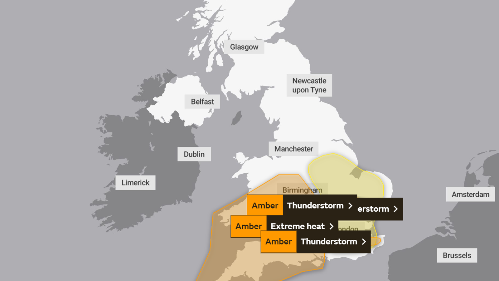 UK weather: Thunderstorm and extreme heat warnings issued amid ...