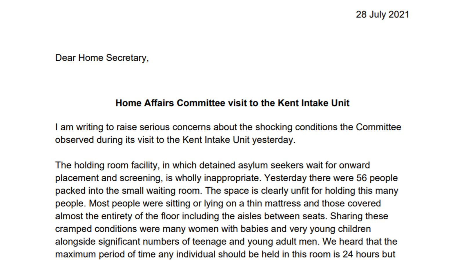 MP writes to Home Secretary Priti Patel after committee discovers 56 ...