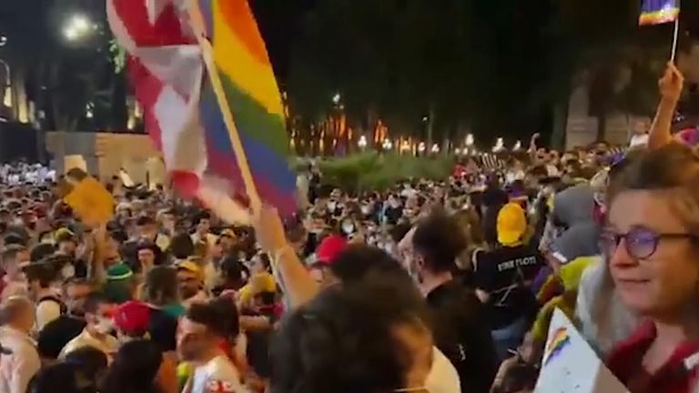 Georgia: Radicals try to break up LGBT+ rally in Tbilisi | World News ...