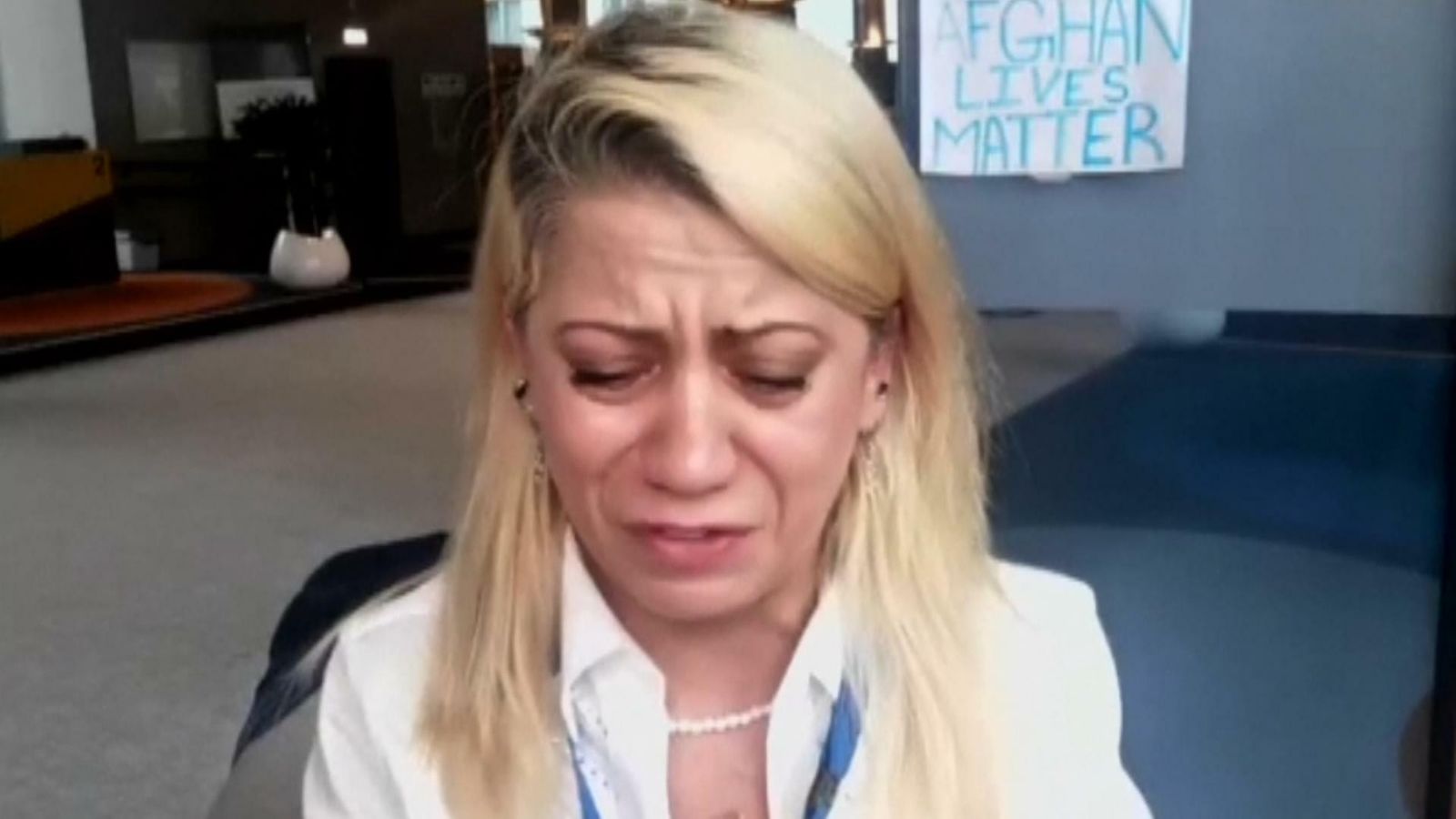 Afghan reporter Lailuma Sadid cries and pleads with NATO chief not to ...