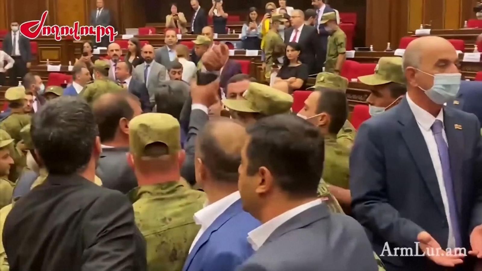 Armenia: Mass brawl erupts at parliament in Yerevan as former defence ...