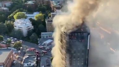 Italy: Huge fire at high-rise flats in Milan | World News | Sky News