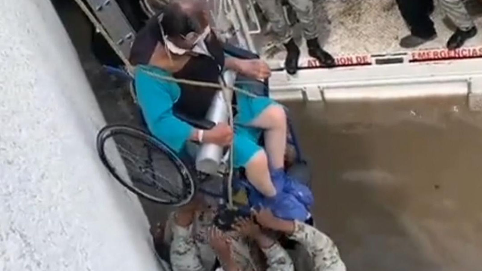 Patients evacuated from flooded Mexican hospital | World News | Sky News