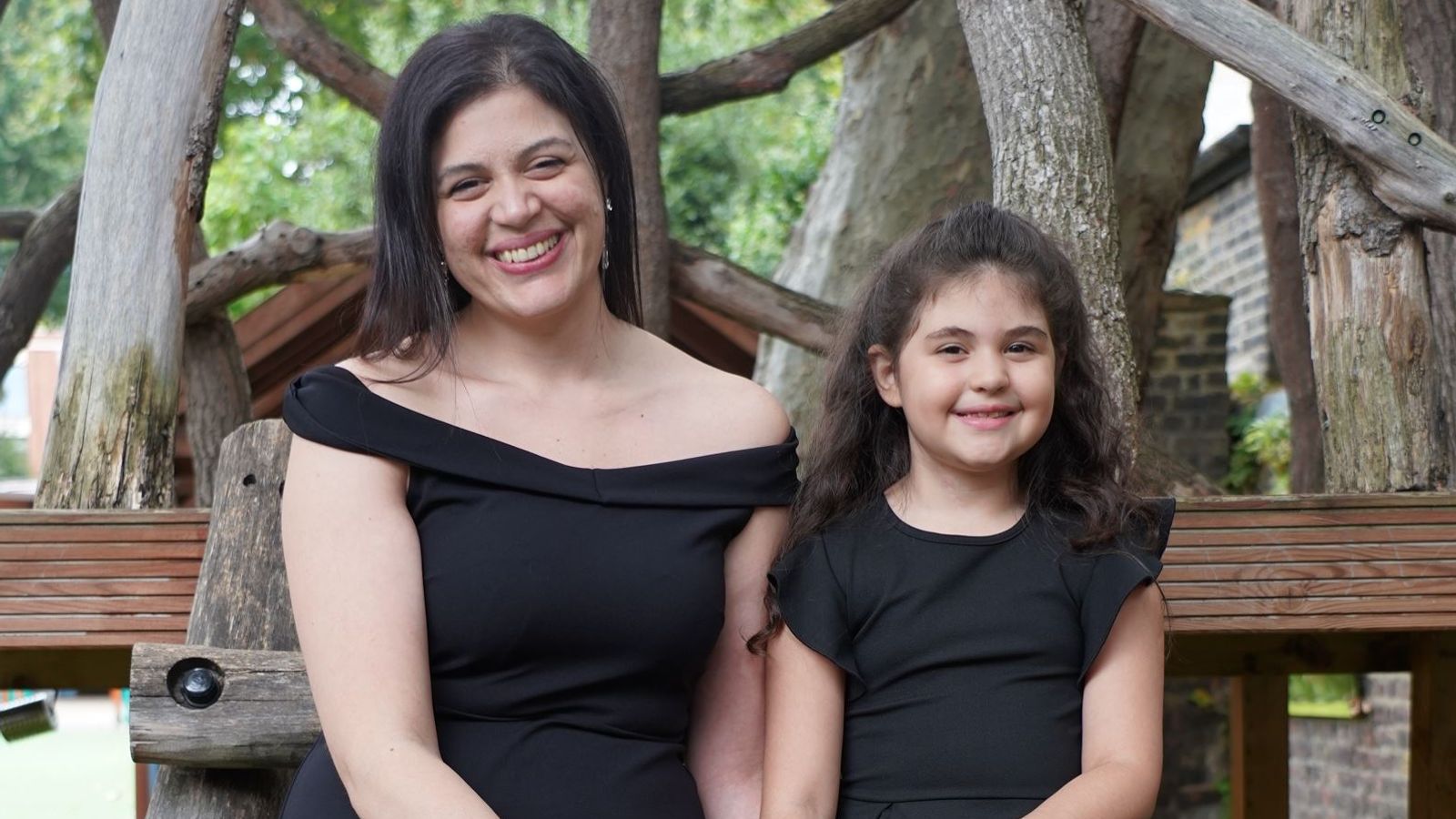 Noura, seven, reunited with officers who saved her life after being ...