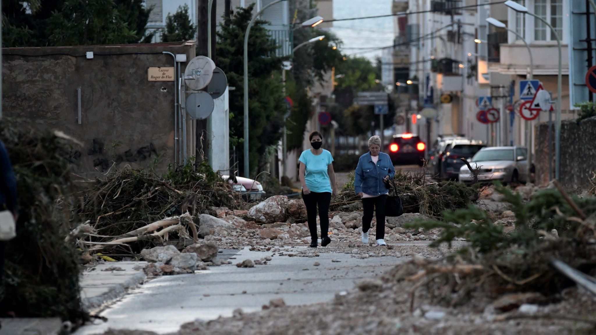 Spain: Intense flooding sees cars swept into Mediterranean Sea and ...