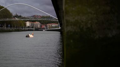 Eerie drowning girl statue in Bilbao river aims to encourage debate ...