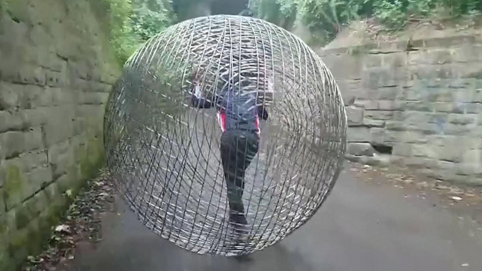 COP26: Artist walks in metal sphere from Germany ahead of summit to ...