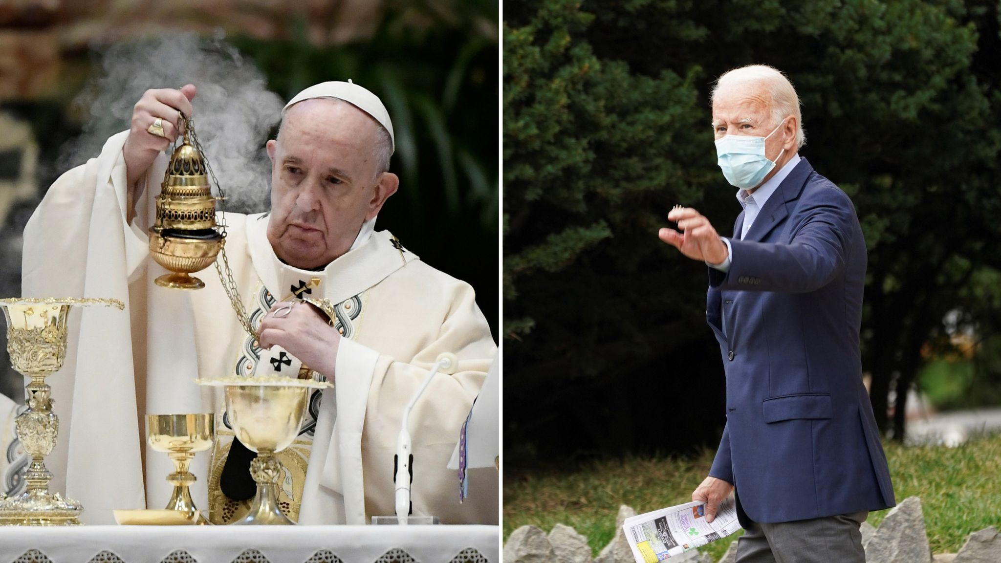Joe Biden arrives in Rome for meeting with Pope Francis to discuss ...