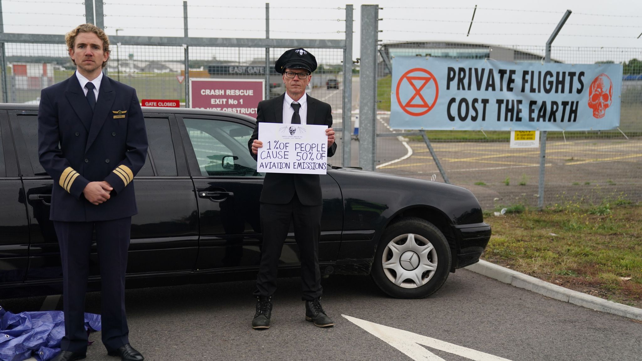 Extinction Rebellion climate activists block entrances to airport over ...
