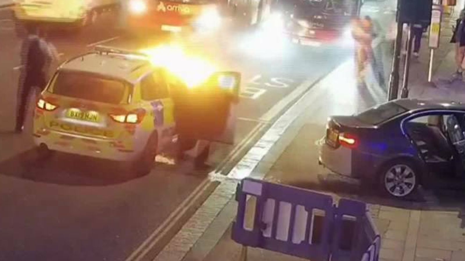 VIDEO: CCTV footage of an attack on the Edmonton police station in 2020 ...