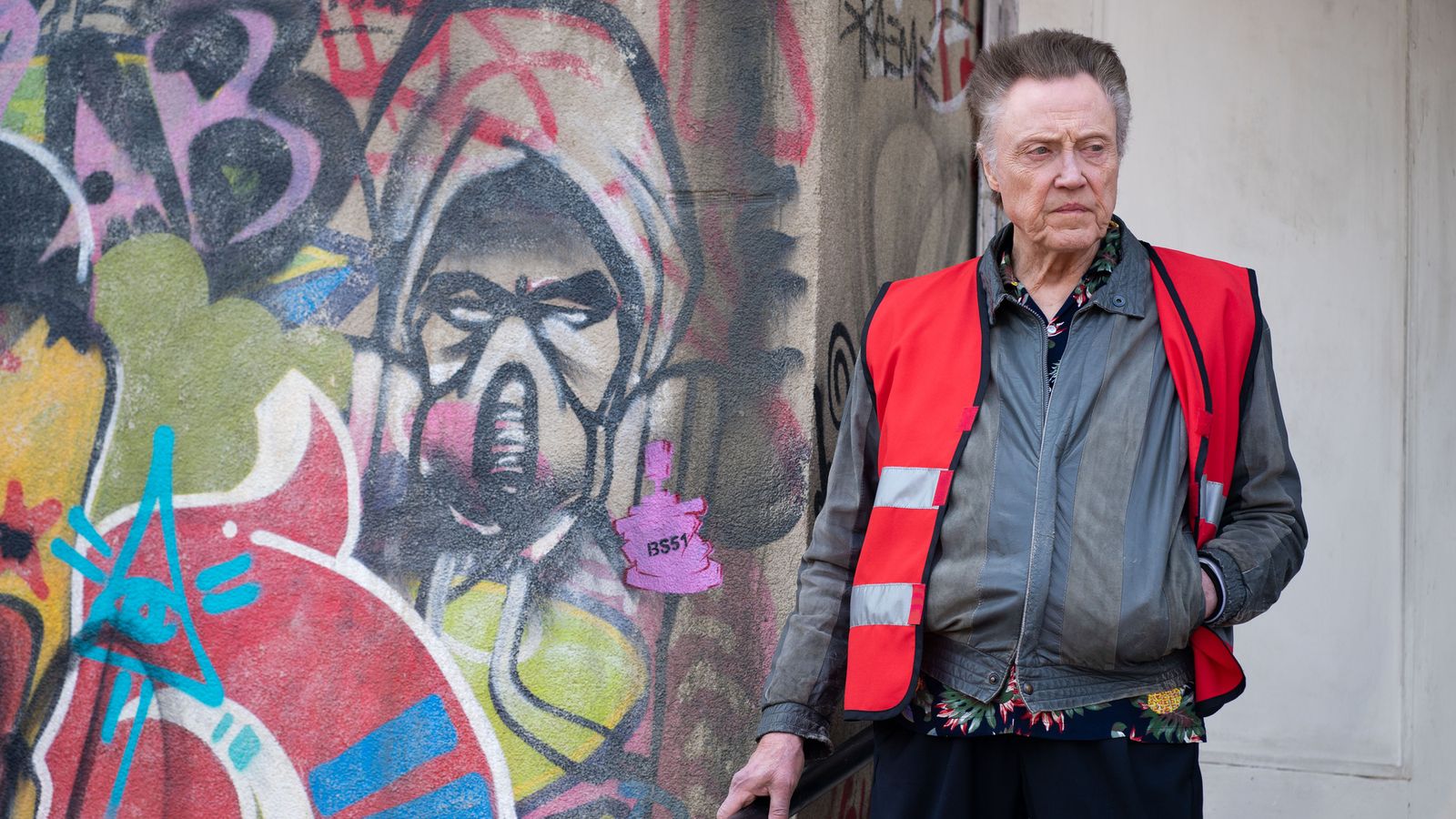 Christopher Walken paints over an original Banksy on Bristol set of TV ...