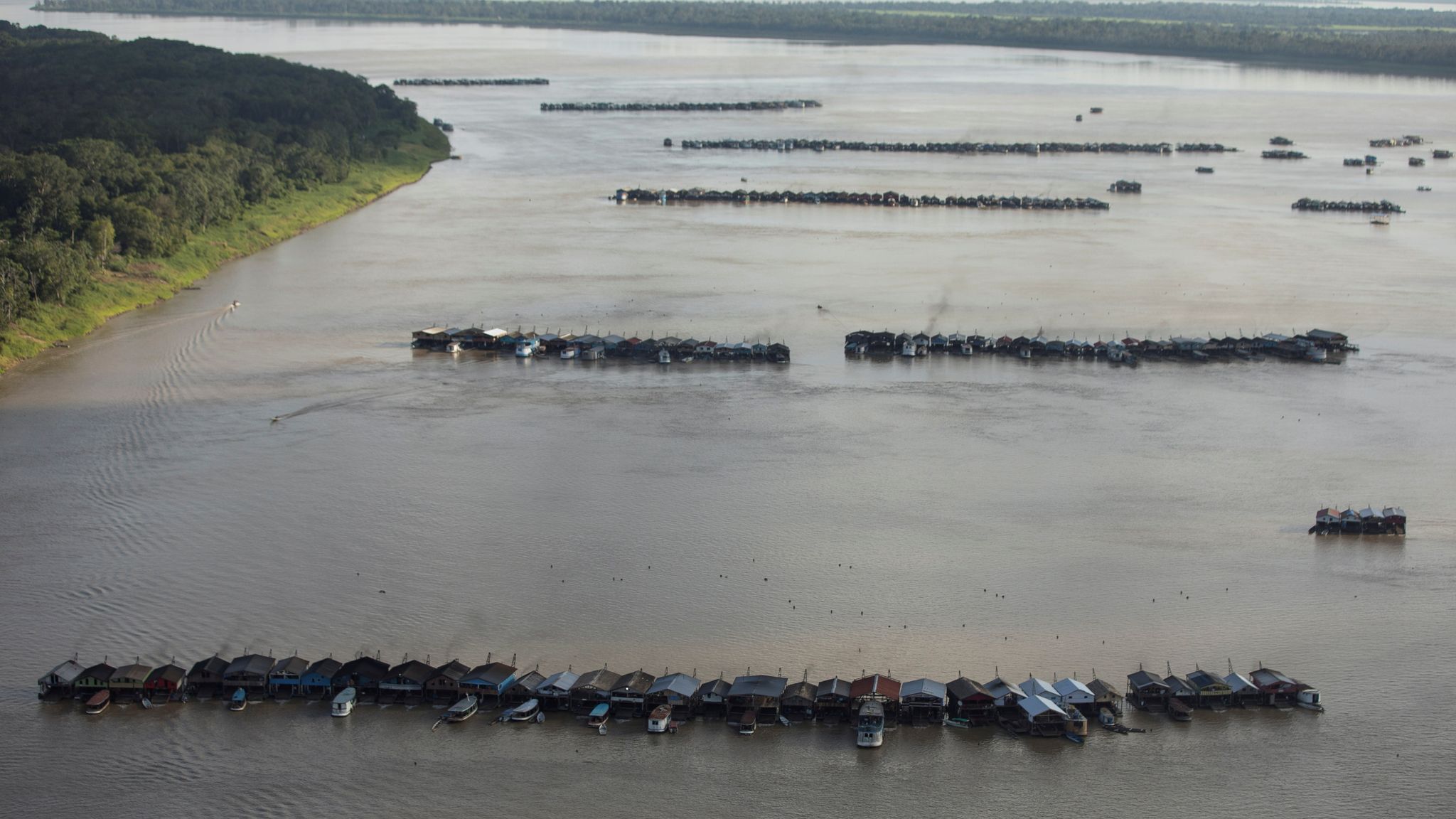 Hundreds of rafts dredging Brazil river as environmentalists urge halt ...